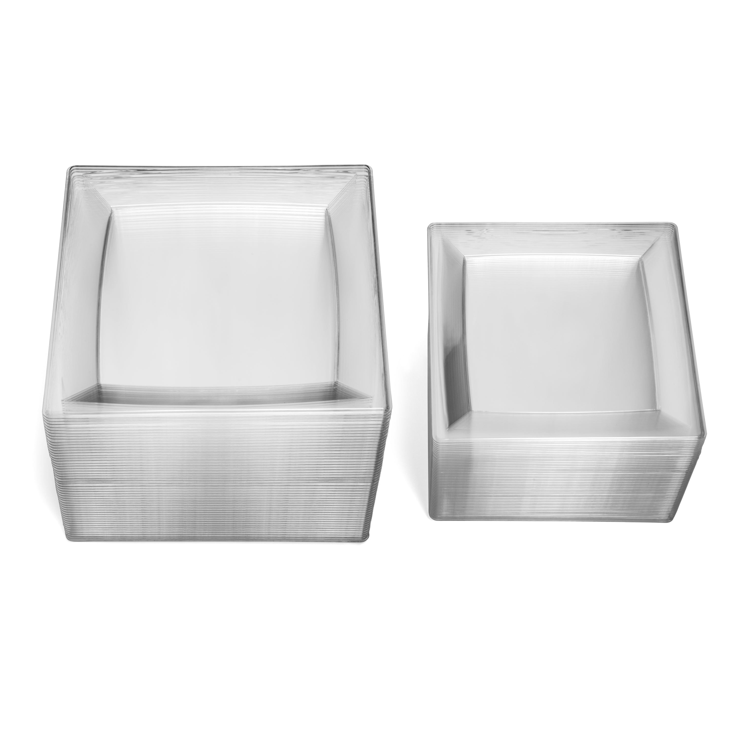 9” Clear Square Plastic Plates (50 Count) – Oasis Creations