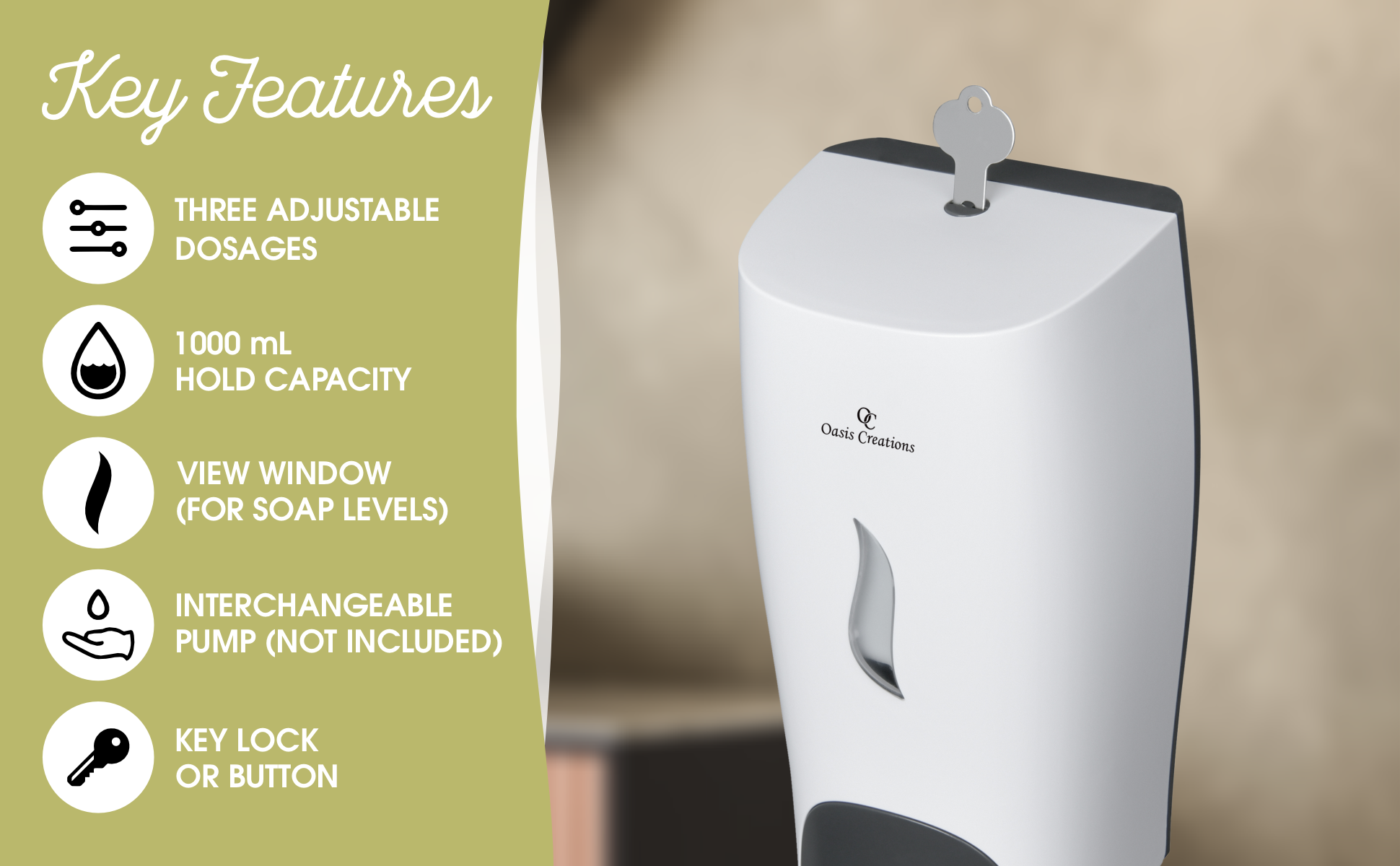 Manual Push Soap Dispenser – Oasis Creations